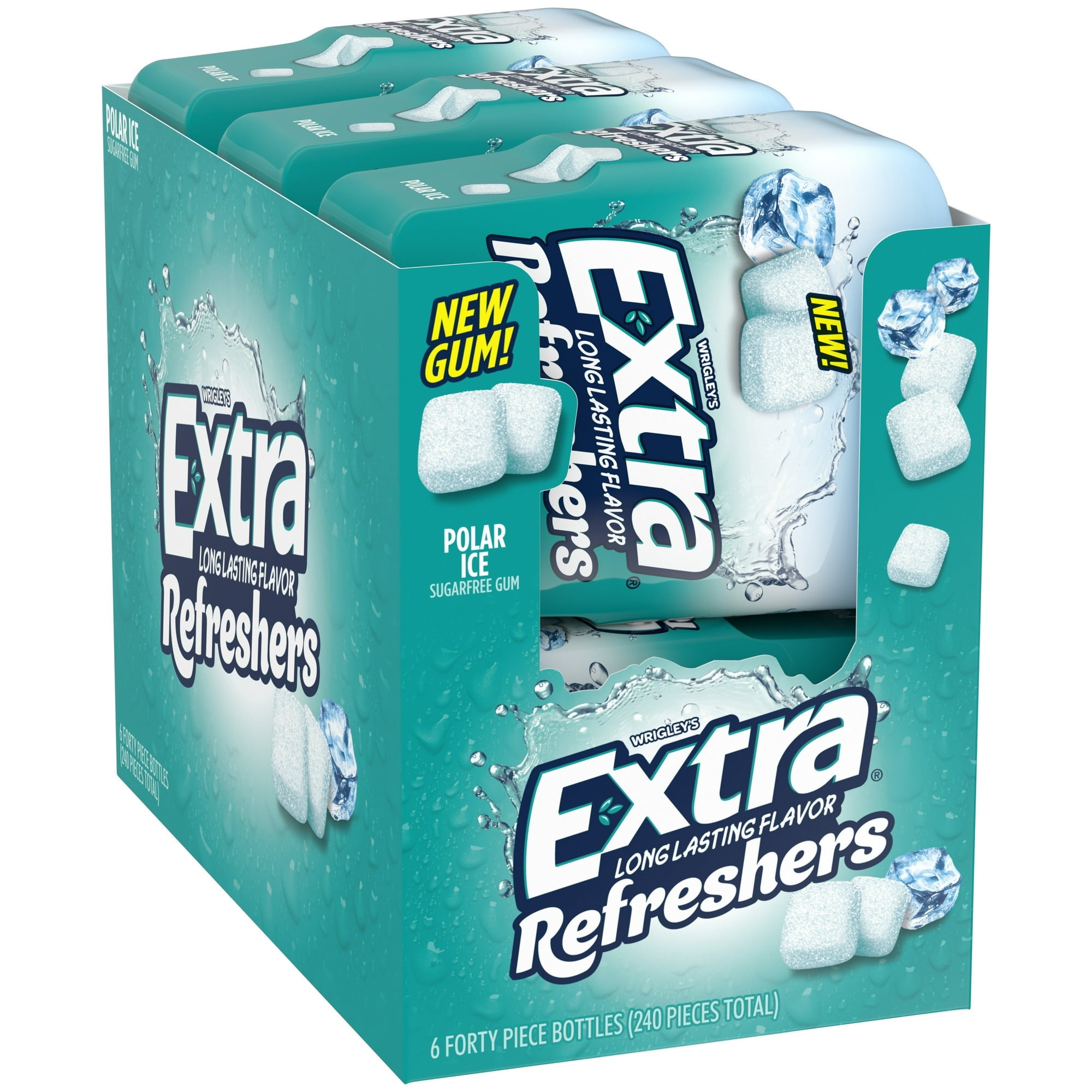 Extra Refreshers Gum, Polar Ice, 40 Pieces (Pack of 6) - Walmart.com