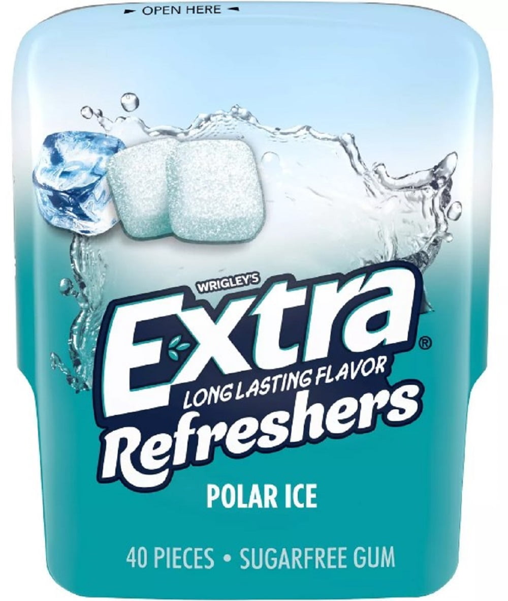 Extra Refreshers Polar Ice Chewing Gum (Pack of 5) - Walmart.com