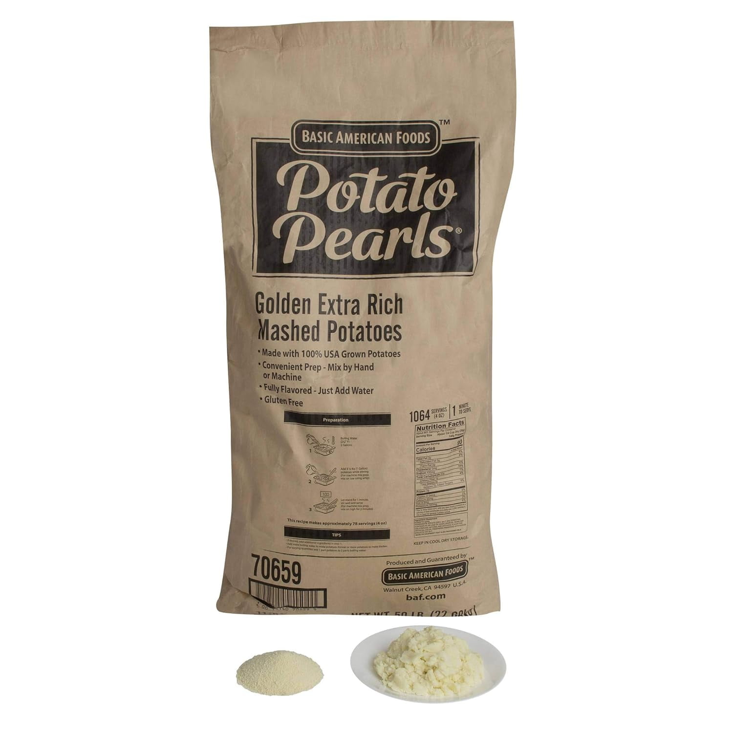 Extra Rich Golden Potato Pearls, 50 Pound -- 1 Case - Walmart.com