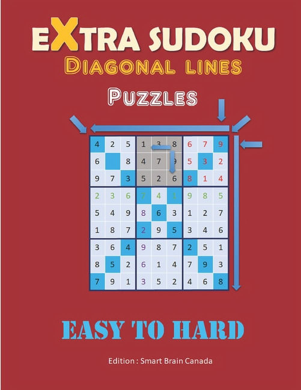 Extra SUDOKU - LARGE PRINT - Diagonal lines: 2 Puzzles Per Page ...