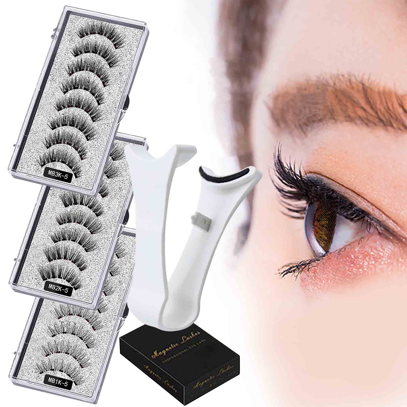 Extra Savings, Magnetic Eyelashes – Reusable No-Glue Lashes, Easy ...