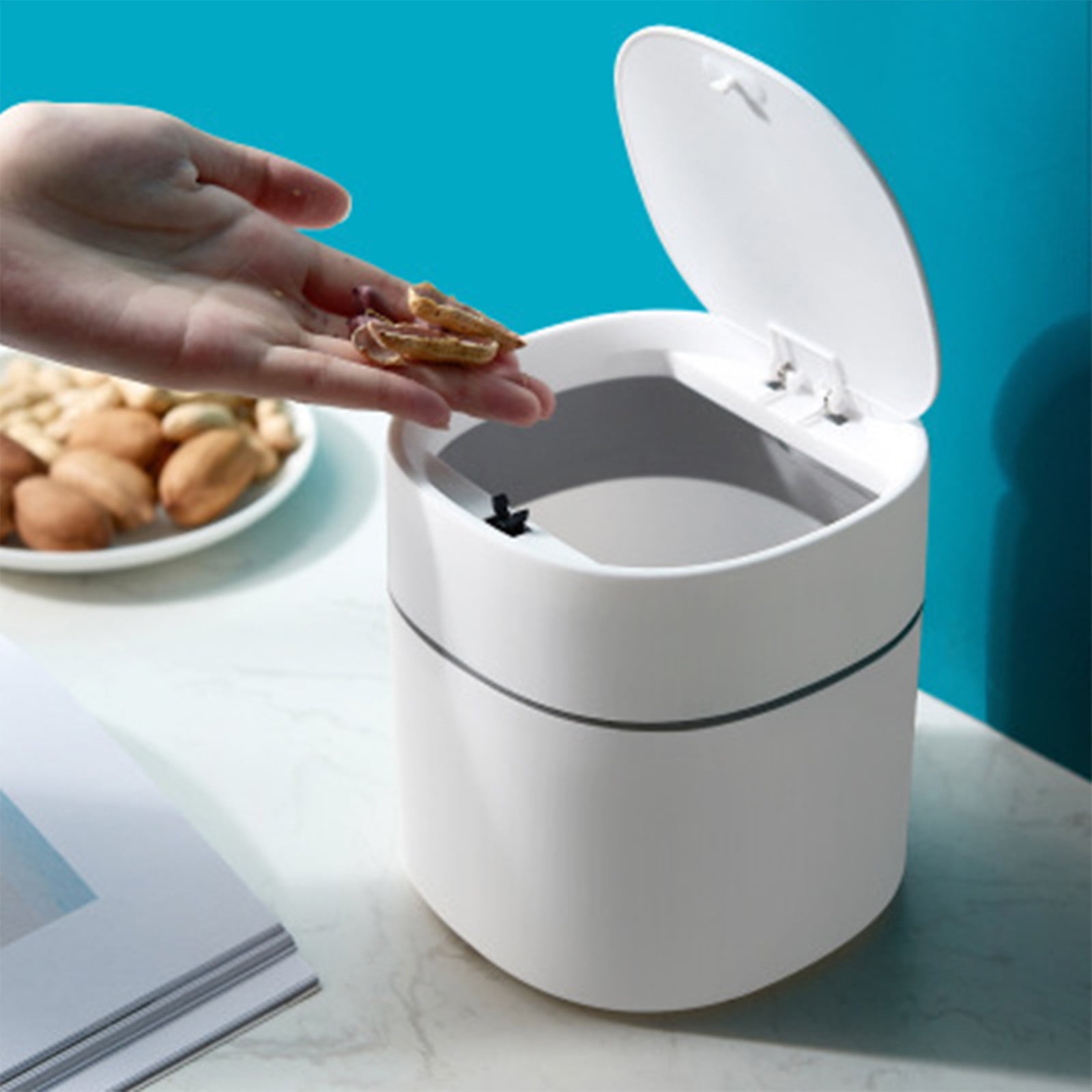 Extra Savings Today, Modern Plastic Waste Basket, Compact Bathroom Can ...