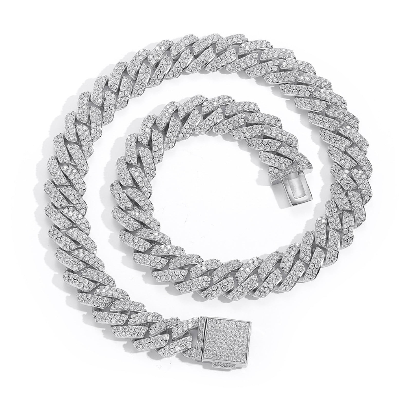 Extra Shiny Big Iced Out Cuban Necklace, Extra Shiny Miami Cuban Link ...
