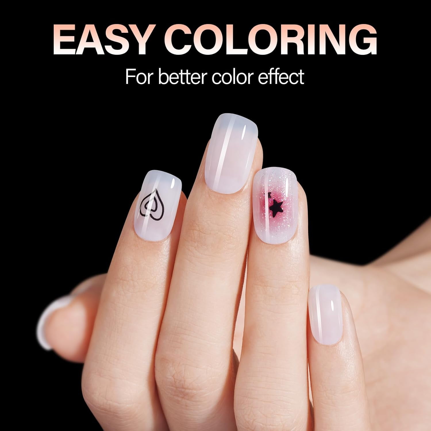 Extra Short Square Nail Tips Clear Full Cover Gelly Press on Nails Gel ...