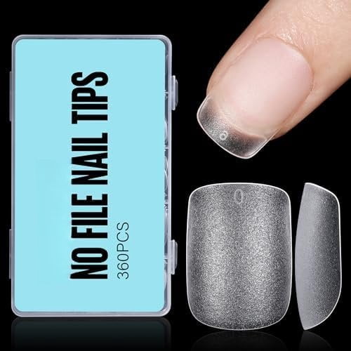 Extra Short Tips Square, 15 Sizes Pre-shaped Soft Full Matte Square ...