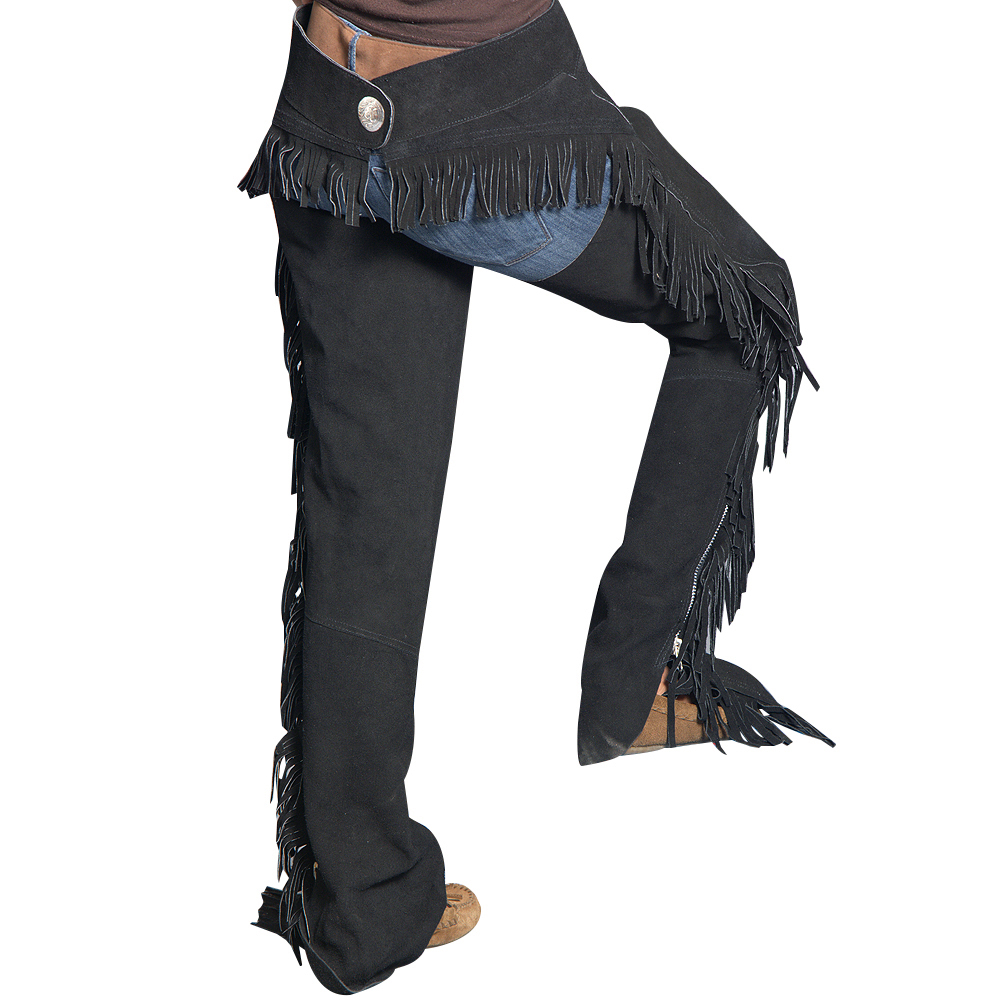 Extra Small Black Hilason Full Grain Leather Shotgun Work Chaps ...