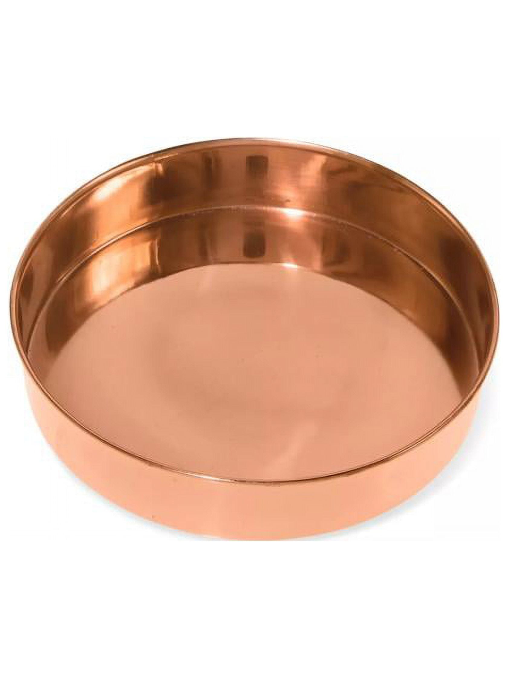 Extra Small Round Copper Plant Tray 8in - Walmart.com