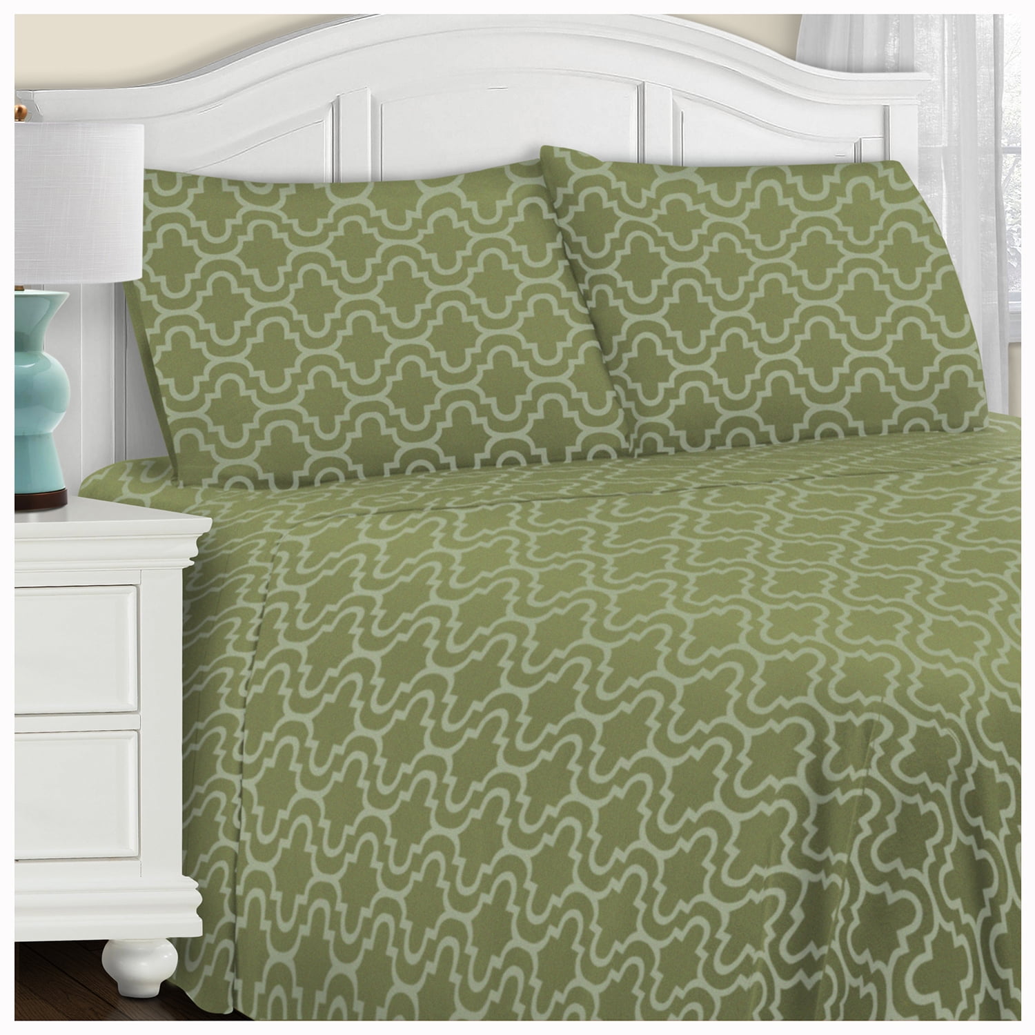 Extra Soft Fitted Sheet Trellis - Walmart.com