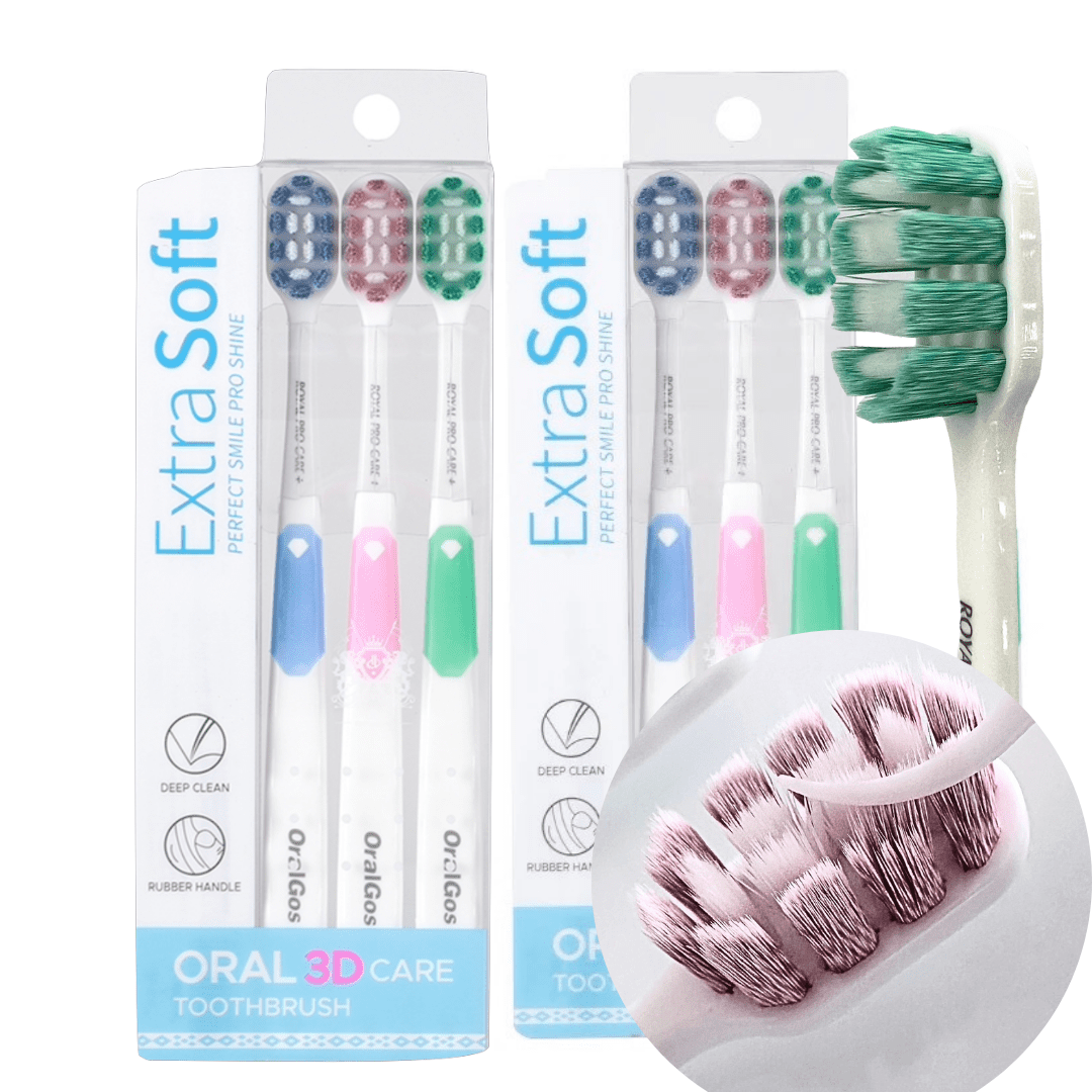 Extra Soft Toothbrush for Sensitive Gums, Manual Toothbrush with Soft ...