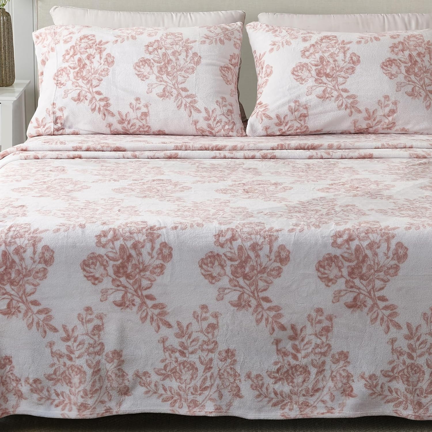 Extra Soft Velvet Plush King Micro Fleece Sheet Set | Deluxe Microplush Non Pilling Sheets, Deep ...