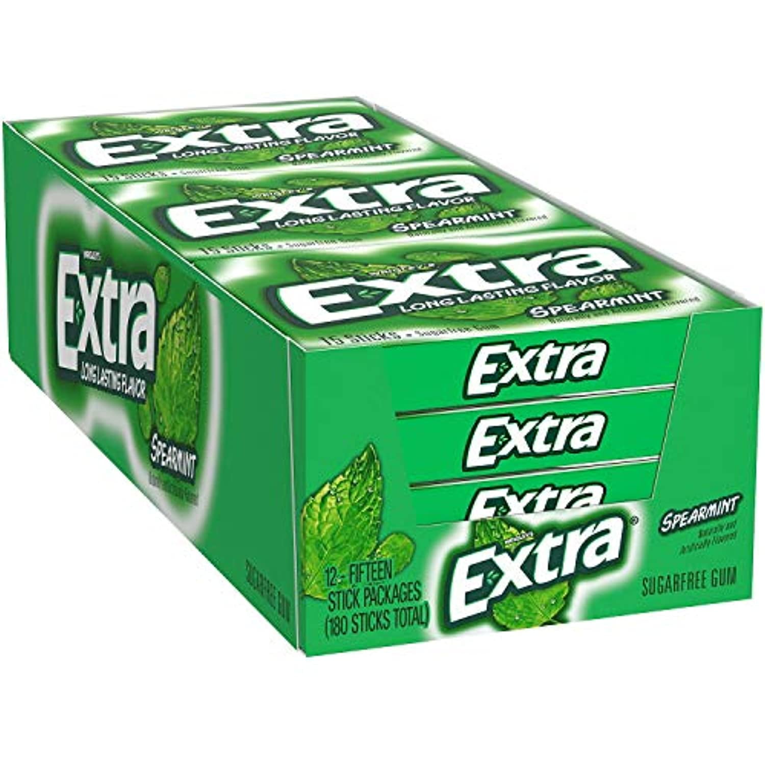 Extra Spearmint Sugar-Free Gum, 12 Piece Pack, 15 Count - Walmart.com
