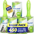 Extra Sticky Lint Roller Mega Value Set 450 Sheets for Removal and ...