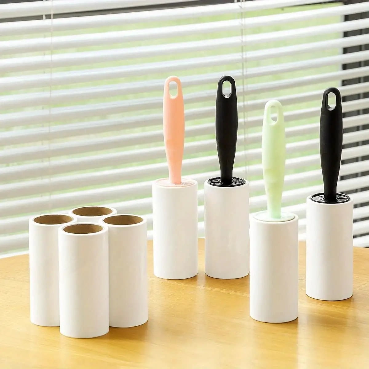 Extra Sticky Pet Hair Roller Set - 4 Rolls & 2 Black Handles - Heavy ...