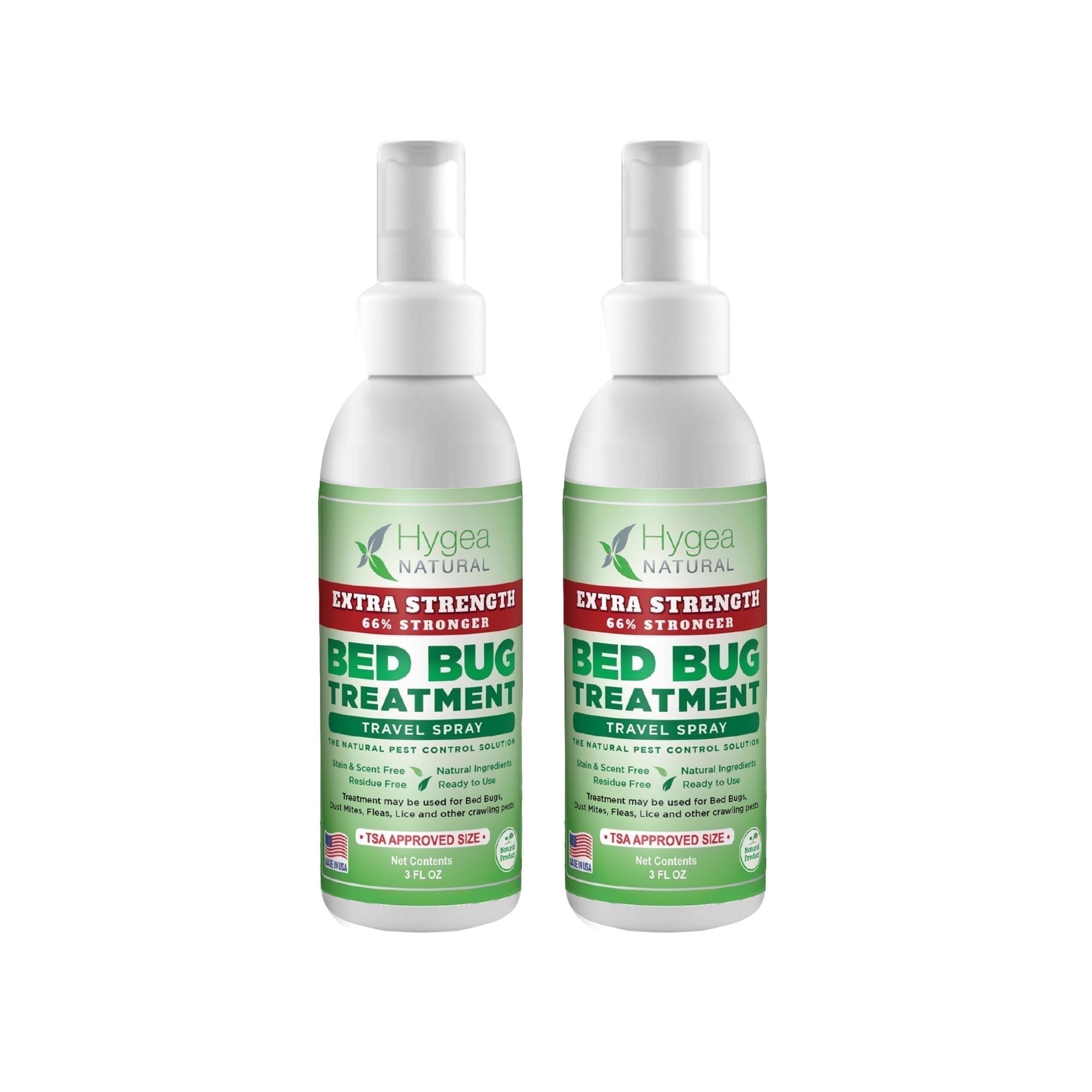 Extra Strength Bed Bug & Mite Natural Travel Spray 2 pack- TSA Approved ...