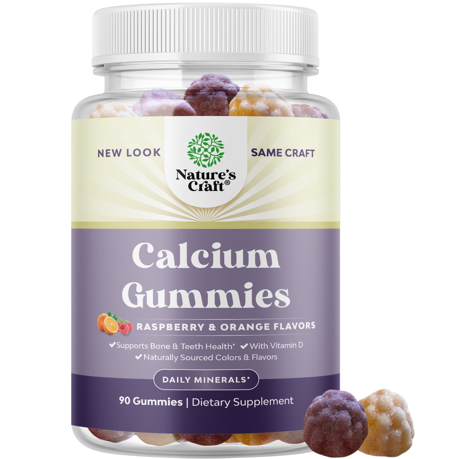 Extra Strength Calcium Gummies for Women & Men - High Absorption 750mg ...