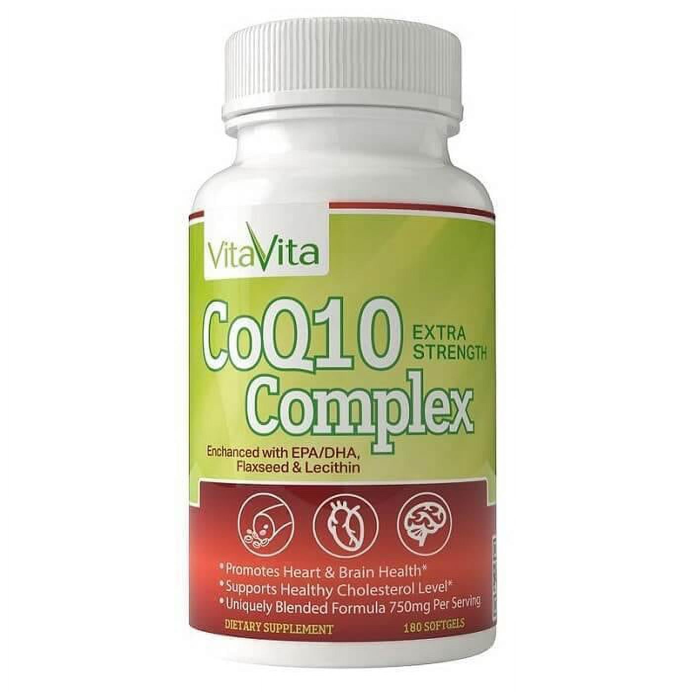 Extra Strength CoQ10 Complex, Enhanced with EPA/DHA, Lecithin, Flaxseed ...