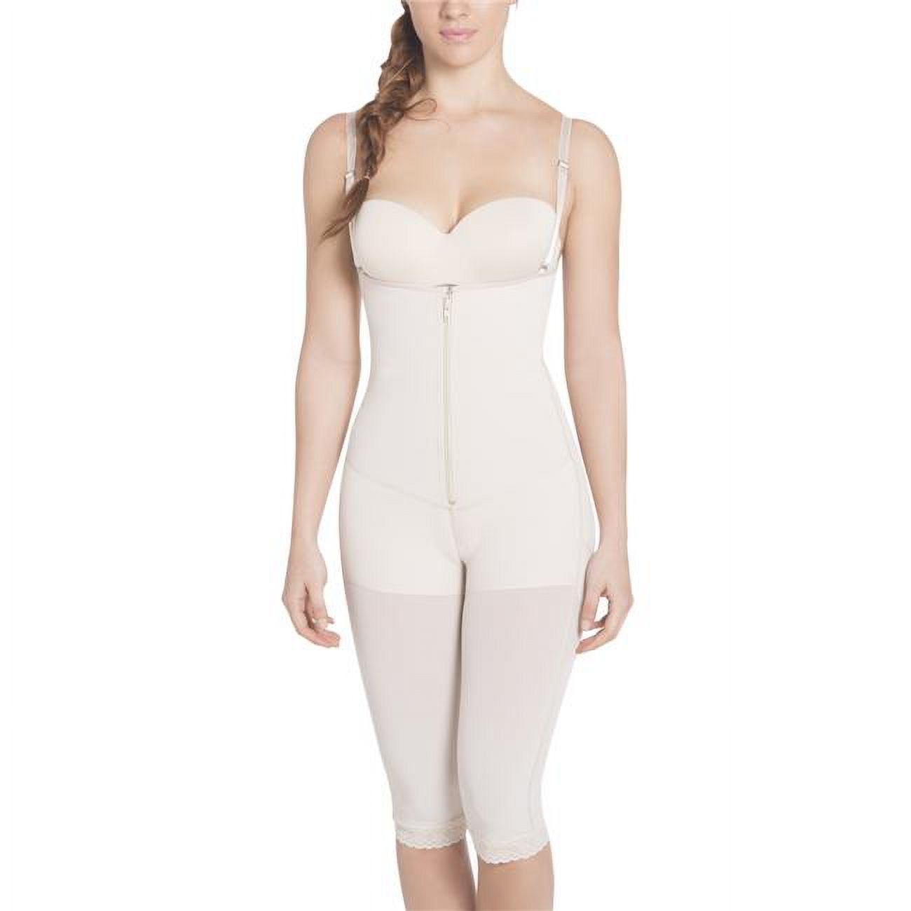 Extra Strength Compression Braless Capri Style Minimizer Bodysuit With Latex-Nude-XL - Walmart.com