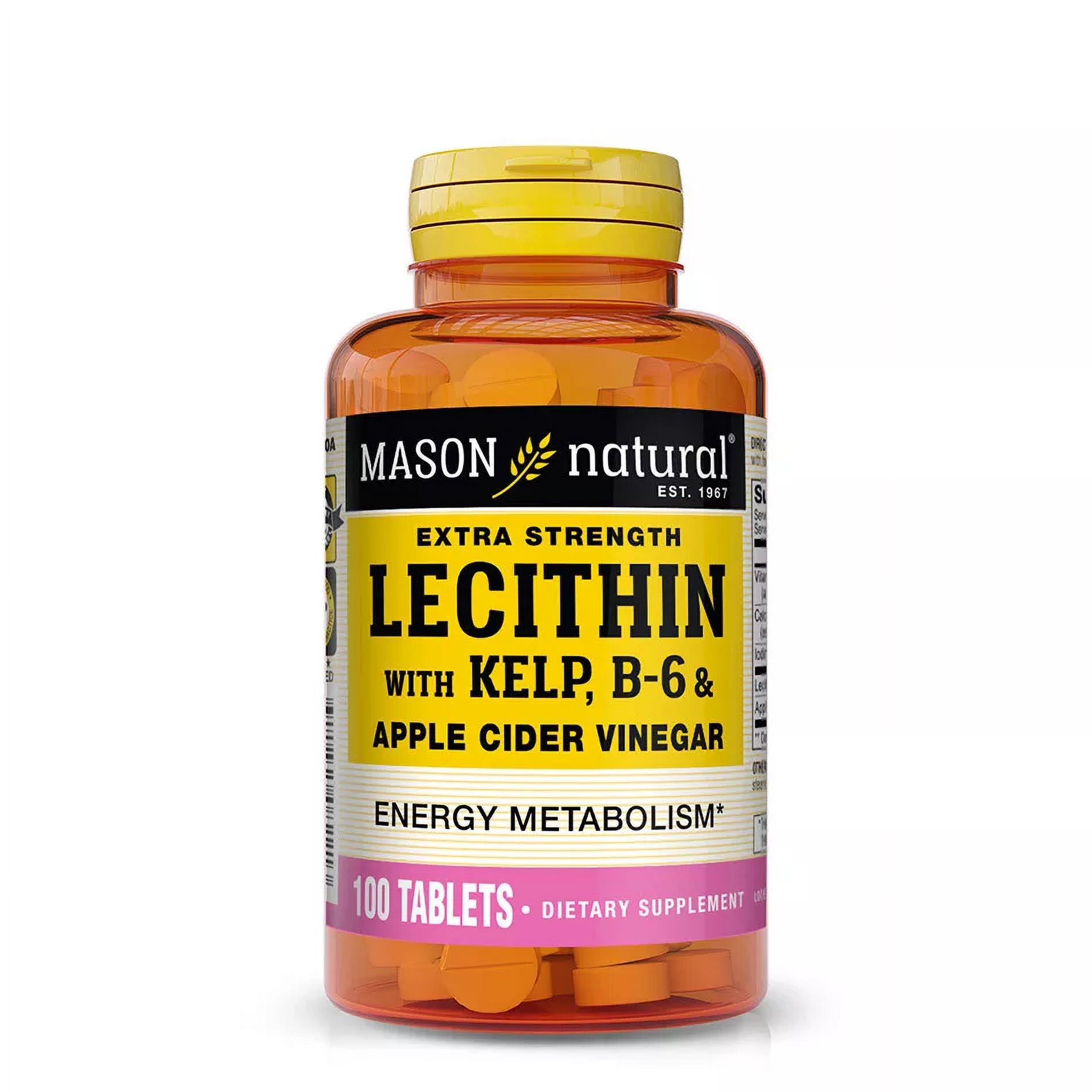 Extra_Strength_Lecithin_Kelp_B6_&_Cider_Vinegar_100_Tablets - Walmart.com