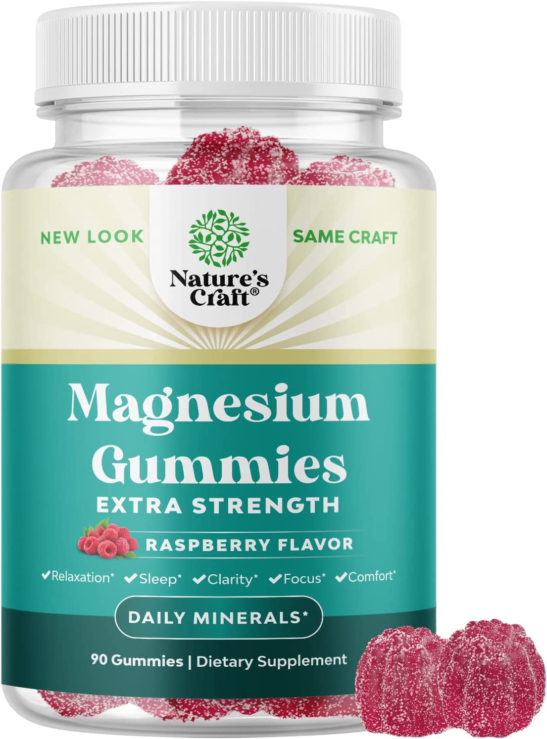 Natures Craft Extra Strength Magnesium Gummies for Adults with 255mg ...