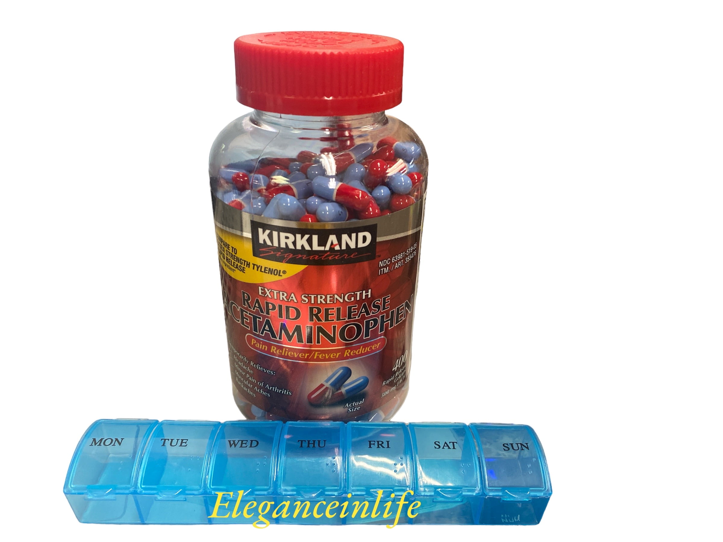 Extra Strength Rapid Release Pain Reliever Acetaminophen 500m With 1 ...