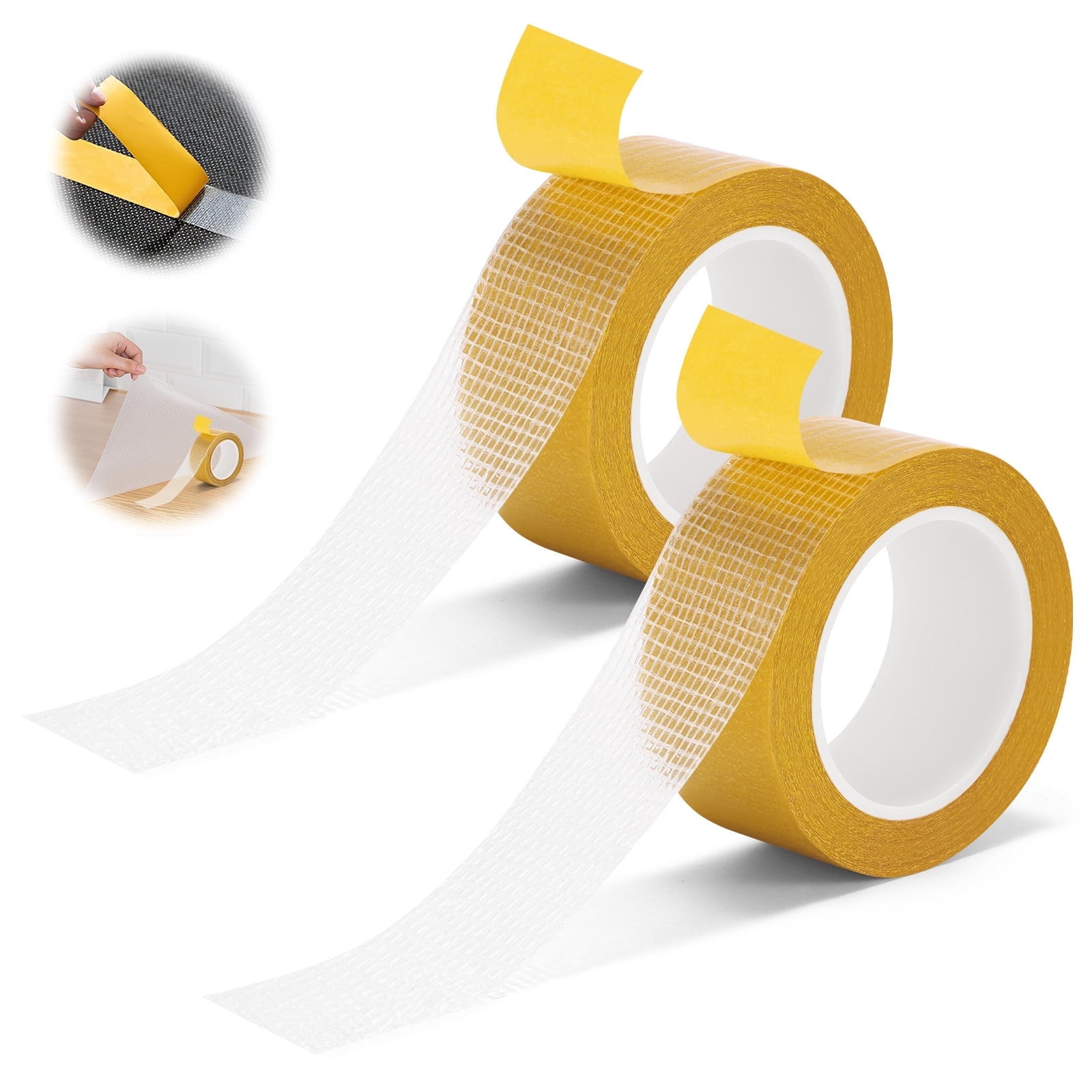 Extra Strong Double Sided Fabric Tape, 2 Packs Adhesive Tapes Heavy ...