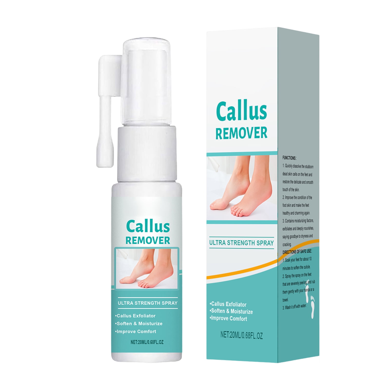 Extra Strong Foot Spray for Heel Dead Skin Treatment and Skin Care 20ml ...