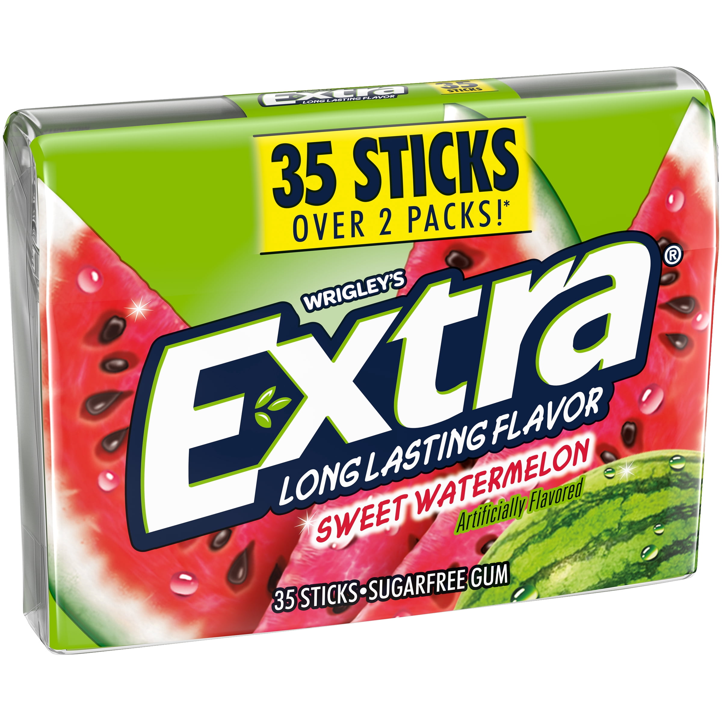 Extra Sweet Watermelon Back To School Sugar Free Chewing Gum - 35 Stick ...