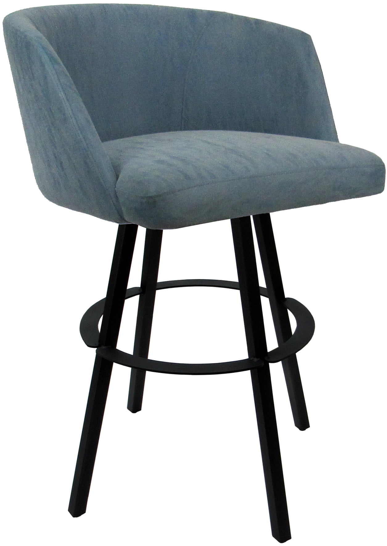 Extra Tall Bar Stool Swivel Metal 34" Seat - Joey - Blue Vinyl - Black ...