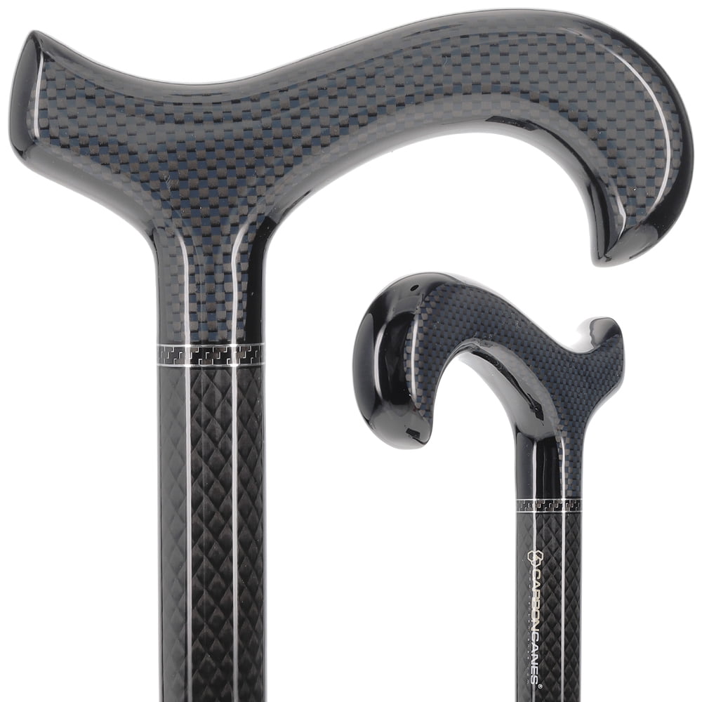 Extra Tall Black Triple Wound Carbon Fiber Derby Walking Cane - Walmart.com