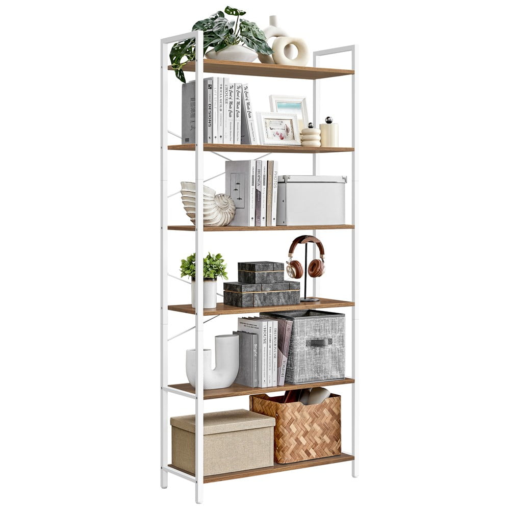 Extra Tall Bookshelf Large Bookcase with Steel Frame Deep Book Shelf ...
