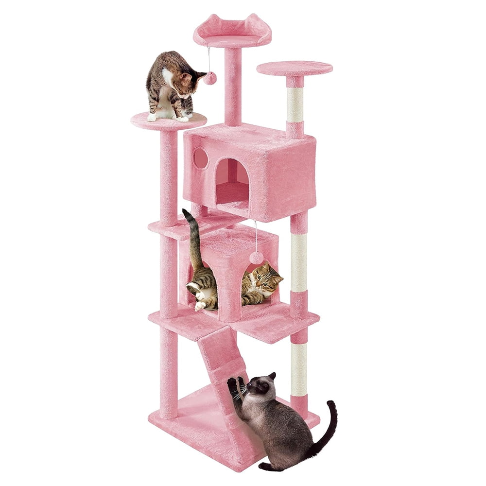 Extra Tall Cat Tree 80-Inch for Indoor Cats, Multi-Level Cat Tower with ...