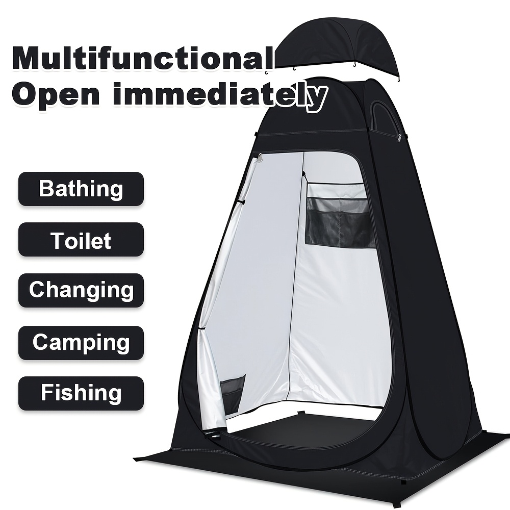 Extra-Tall Pop-Up Privacy Shower Tent - Multifunctional Camping ...