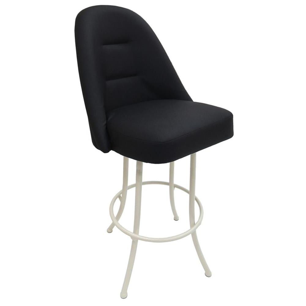 Extra Tall Swivel Metal Bar Stool 34 M 235 Black Vinyl White Walmart