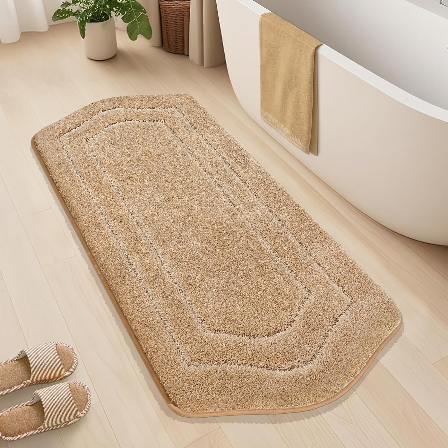 Extra Thick Bath Rugs for Bathroom - Anti-Slip Bath Linen Sets Mats ...