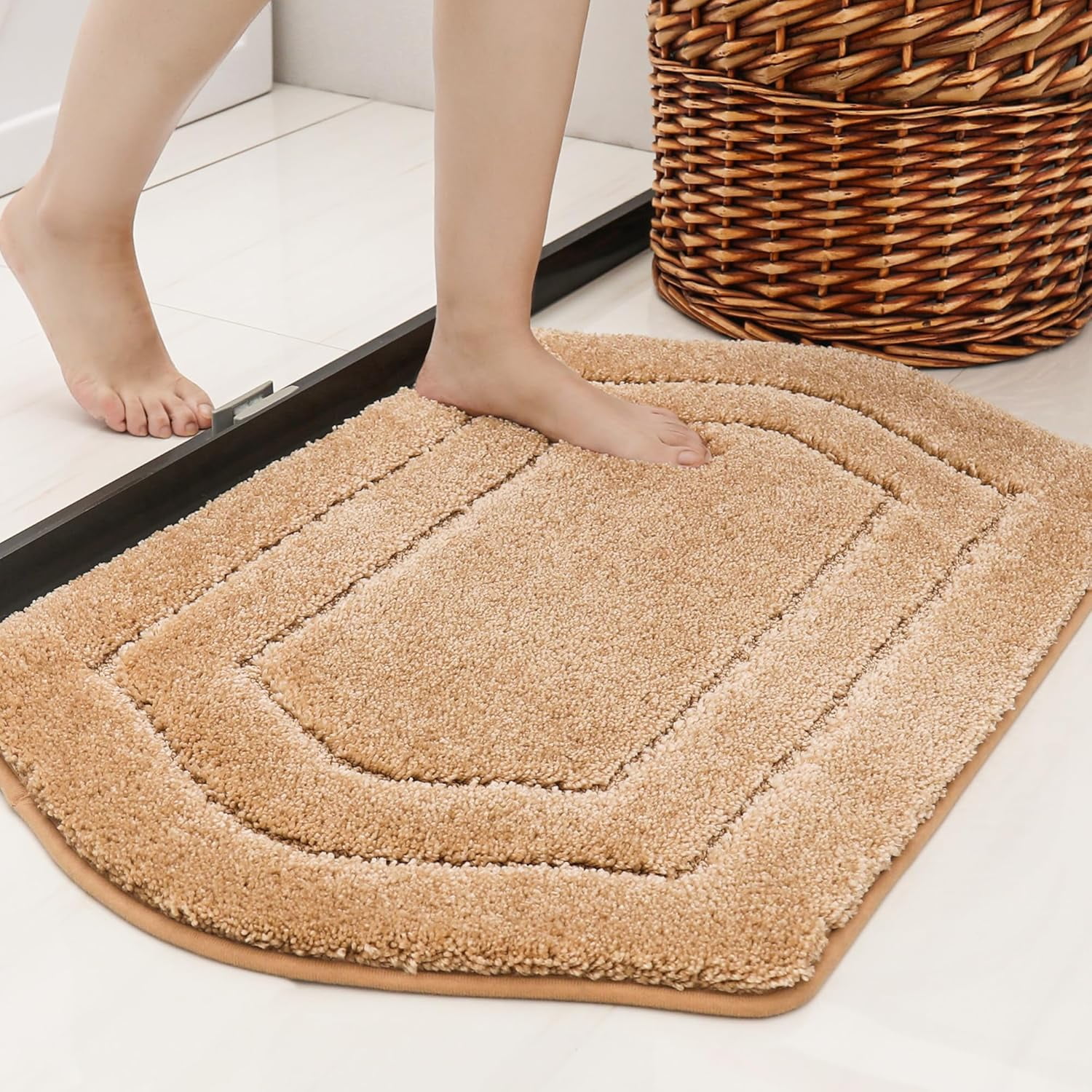 Extra Thick Bath Rugs for Bathroom - Anti-Slip Bath Linen Sets Mats ...