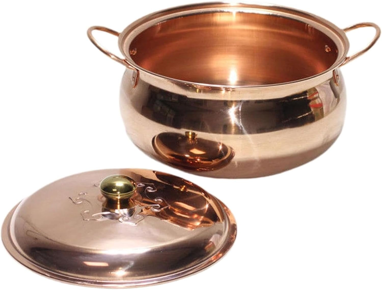 Extra Thick Copper Hot Pot, Large Handmade Copper Pot for Cooking ...