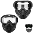 Extra Thick Detachable Full Face Goggle Mask, Anti-Dust, Anti-Fog HD ...