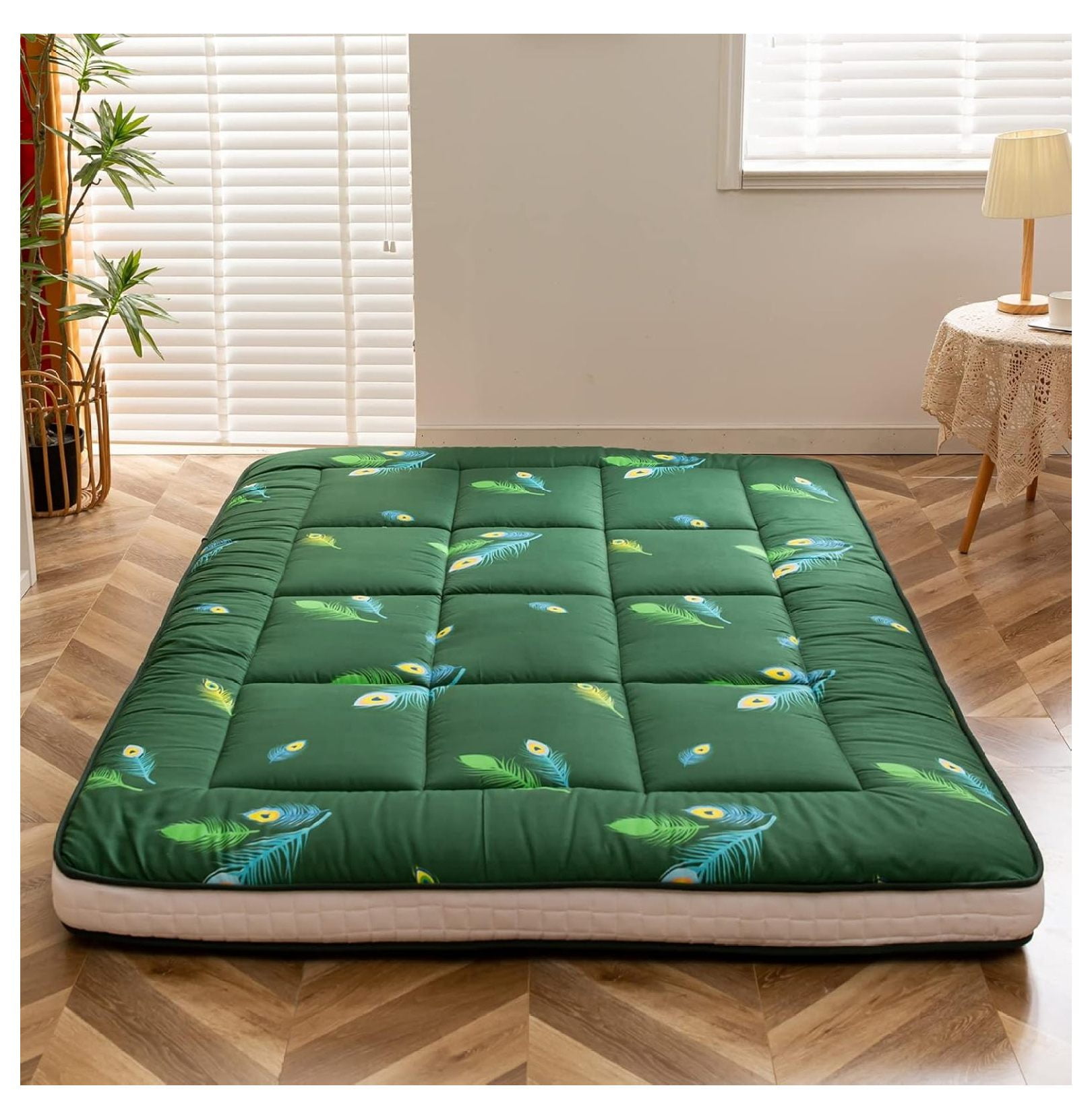 Extra Thick Futon Floor Mattress, Padded Japanese Folding Roll Up ...