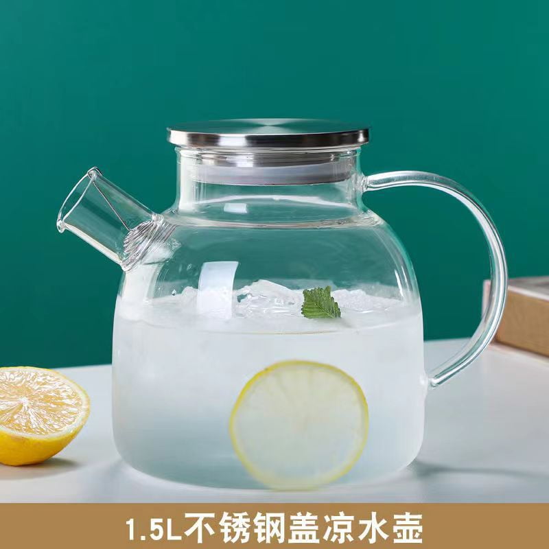 Extra Thick Glass Teapot Jug Water Pitcher Cold Water Bottle Juice Jug ...