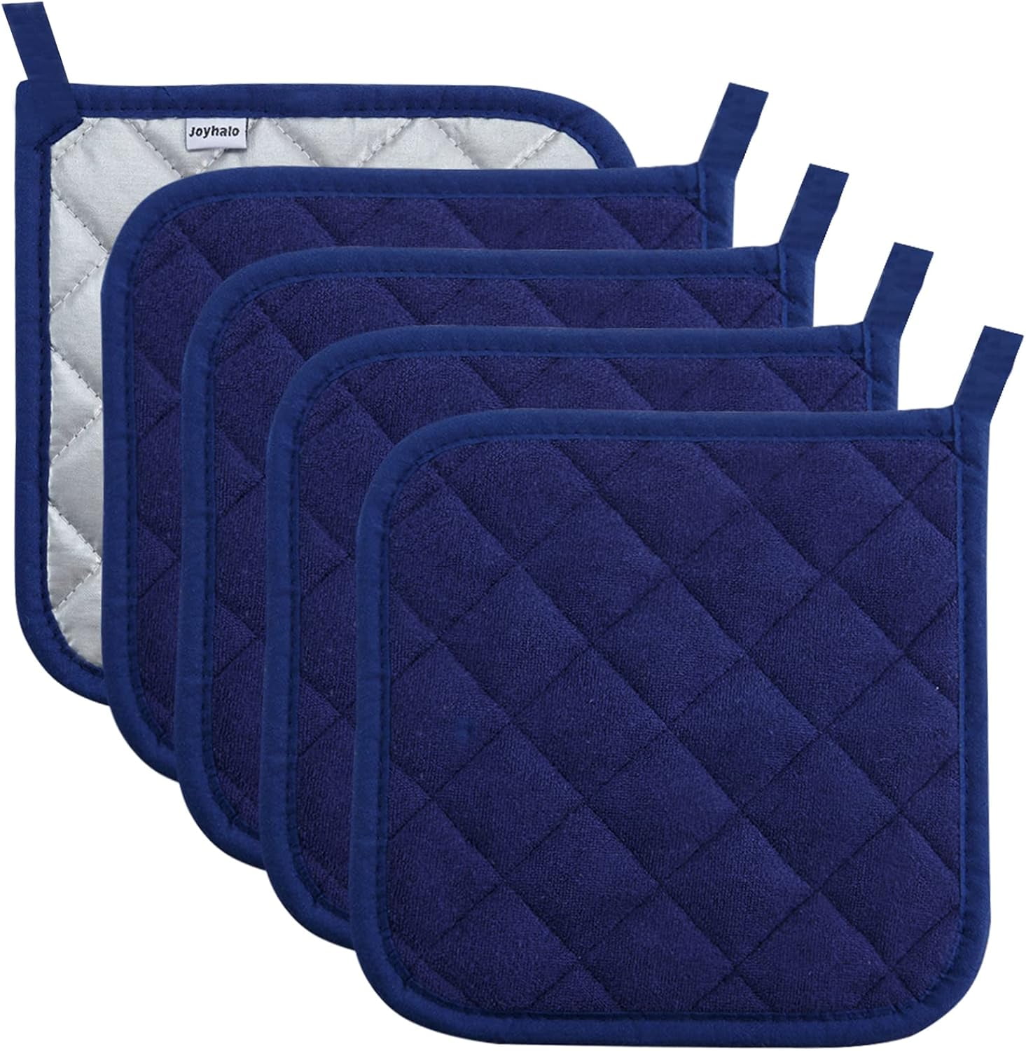 Extra Thick Heat Resistant Potholders Set of 4, Quilted Hot Pads with ...