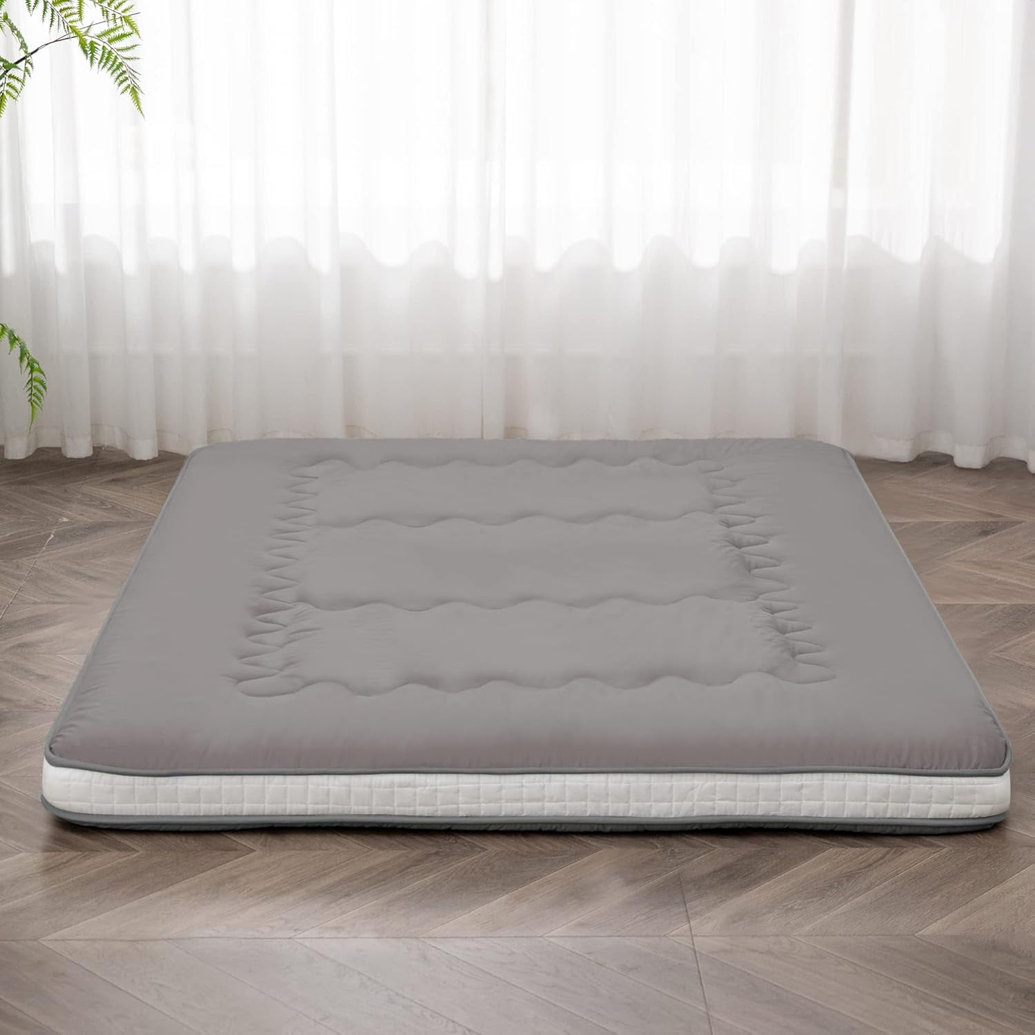 Extra Thick Japanese Floor Futon Mattress Folding Roll Up Bed Topper ...