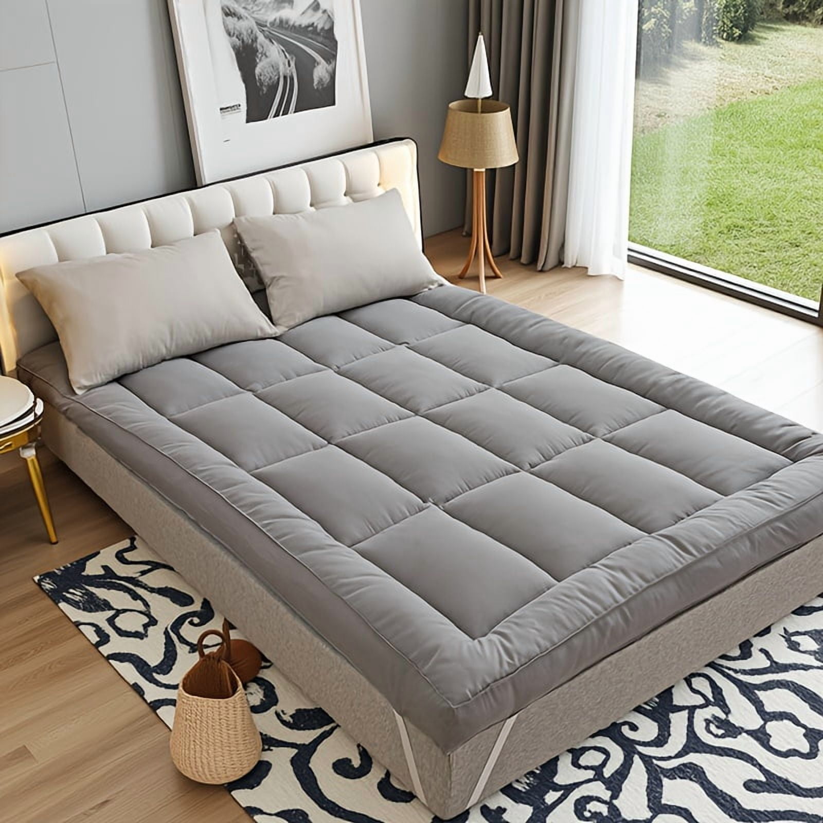 Extra Thick Mattress Topper, 1000gsm, Plush Comfort Deep Sleep Fluffy ...