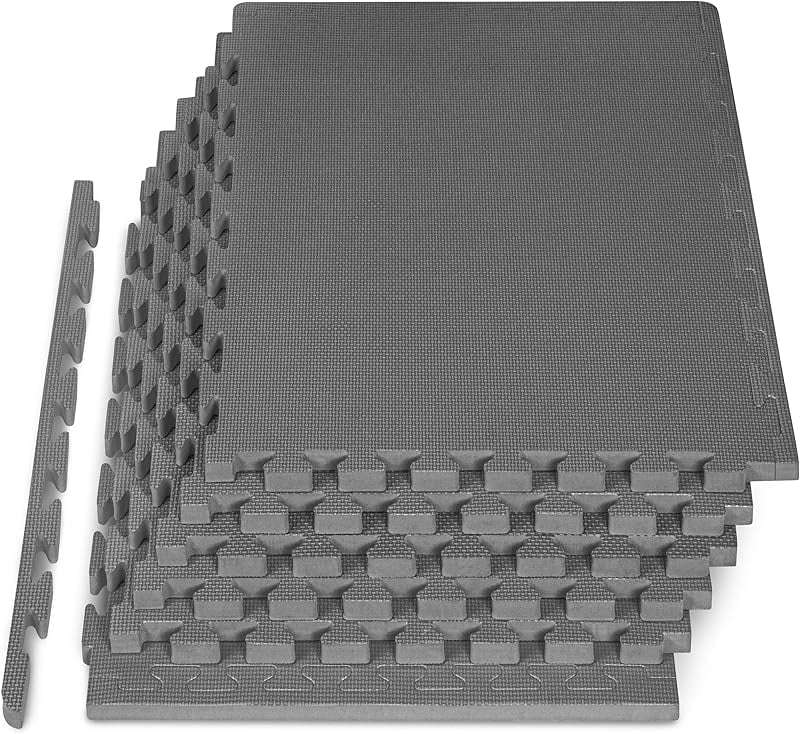 Extra Thick Puzzle Exercise Mat, EVA Foam Interlocking Tiles for ...