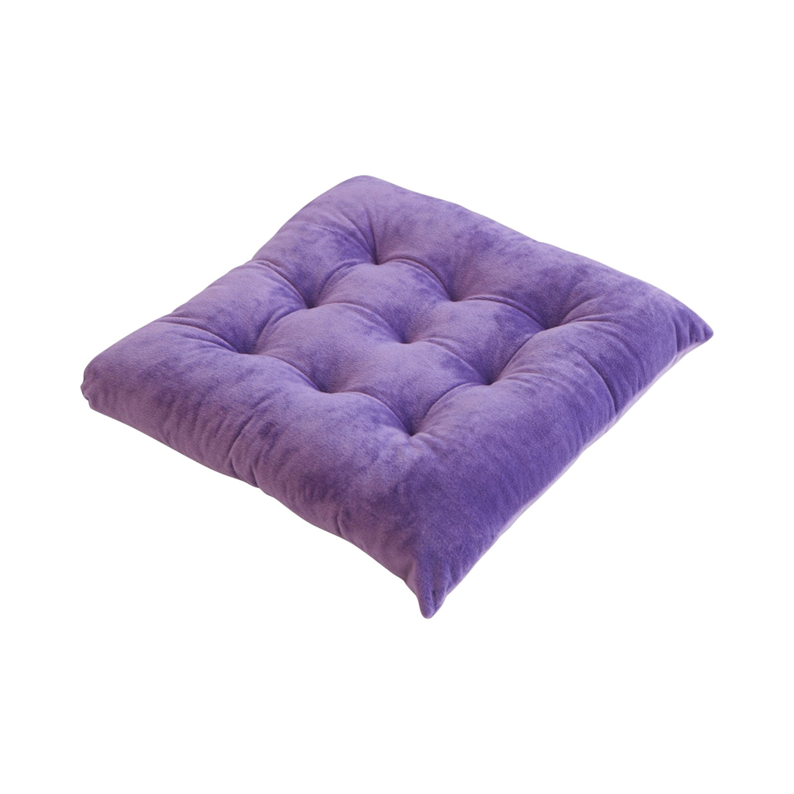Extra Thick Solid Color Brushed Fabric Chair Cushion with Ties, Non ...