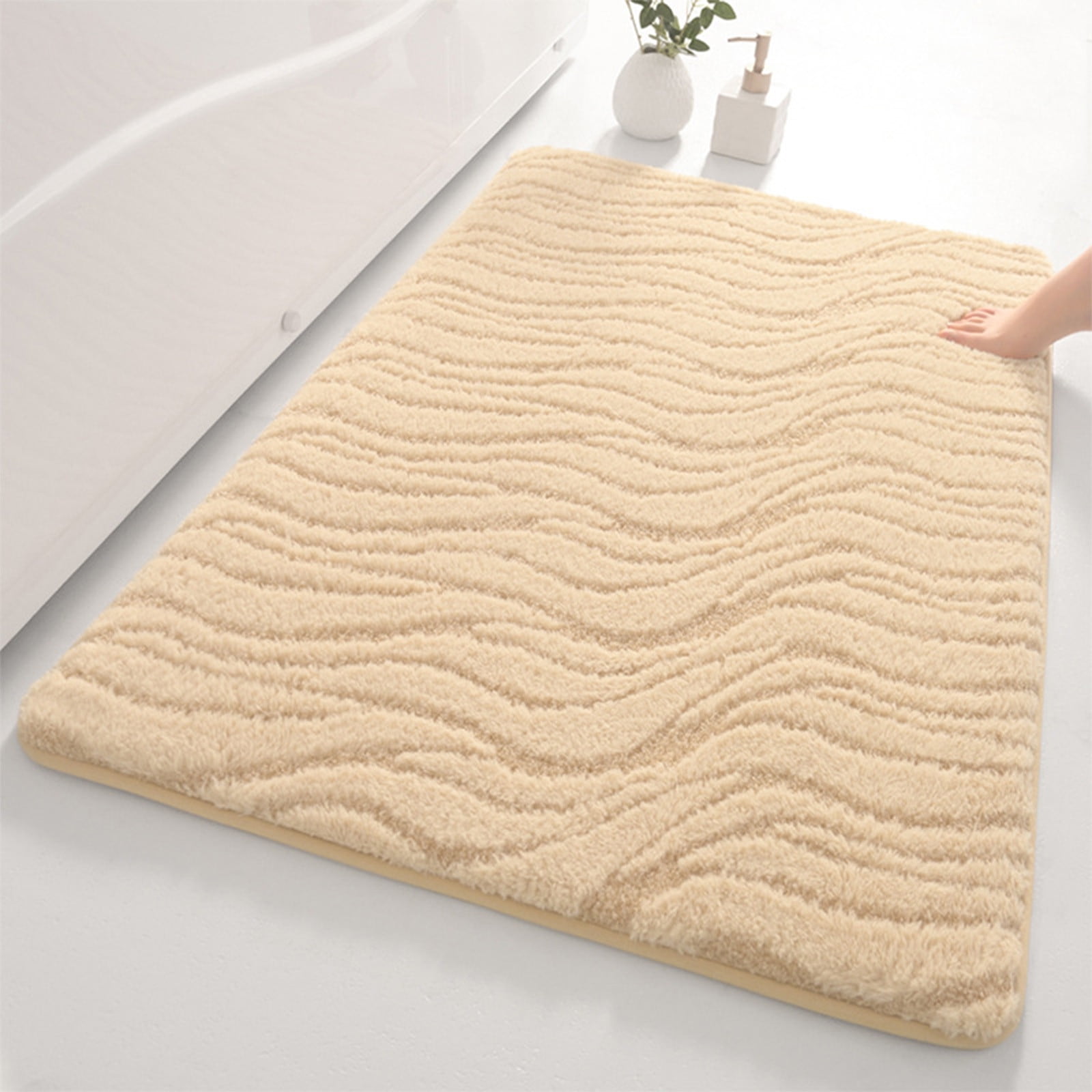 Extra Thick Striped Microfiber Doormat Non-Slip Absorbent Floor Runner ...