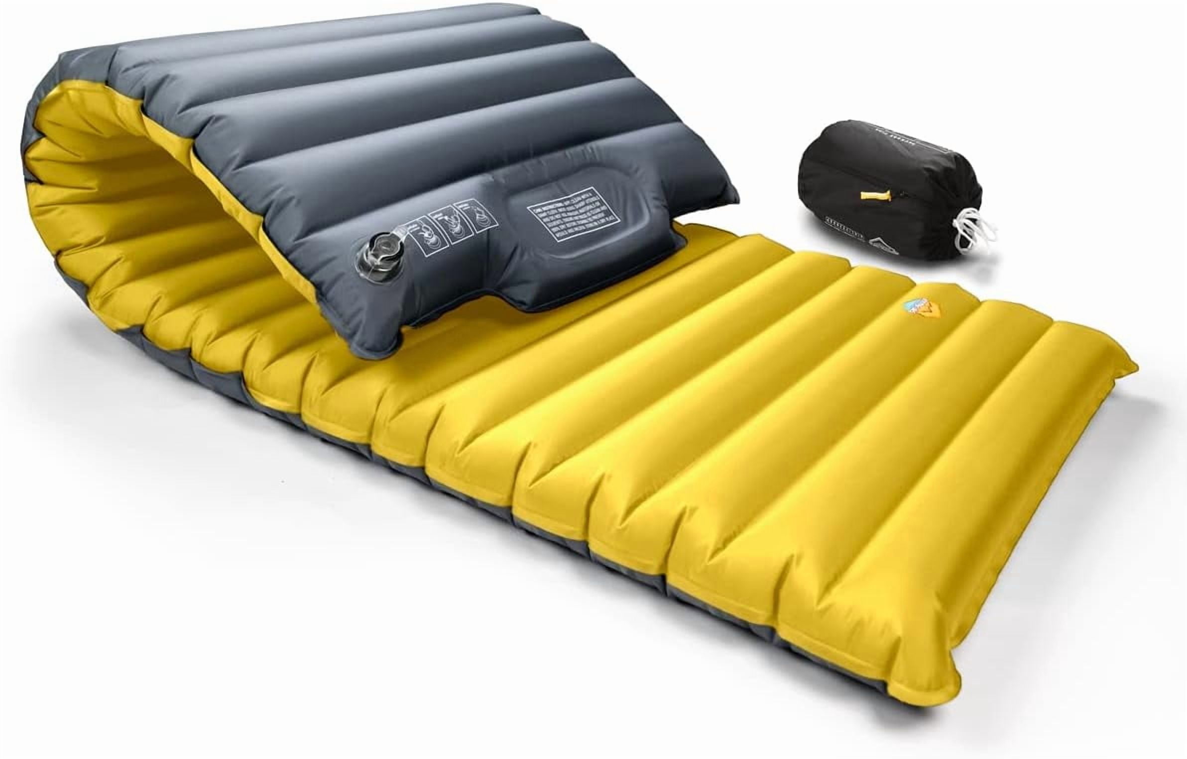 Extra Thickness | Wide Plus Sleeping Pad with Built-in Pump, Inflatable ...
