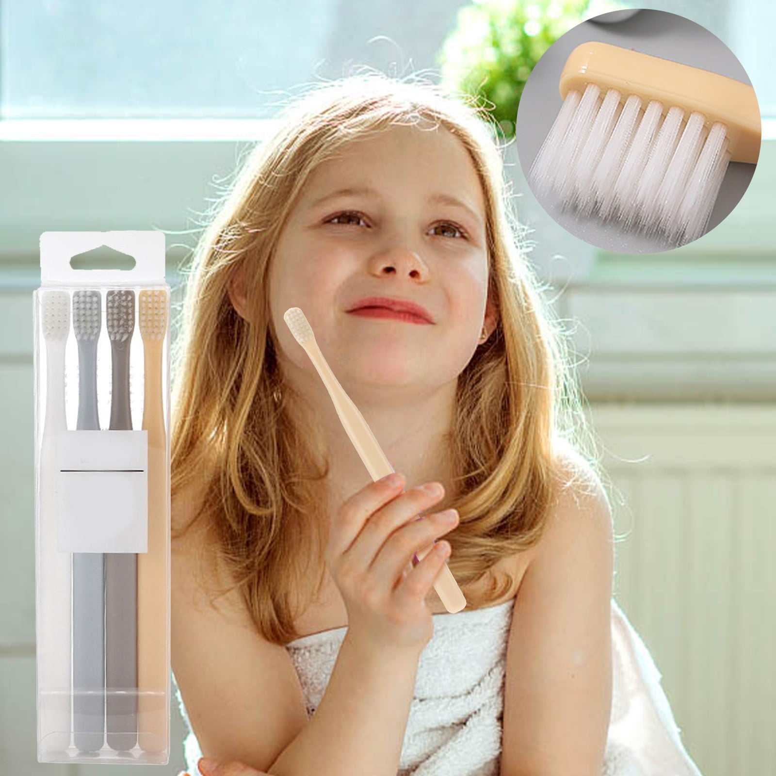 Extra Toothbrush for Sensitive Gums,Micro Fur Manual Toothbrush ...