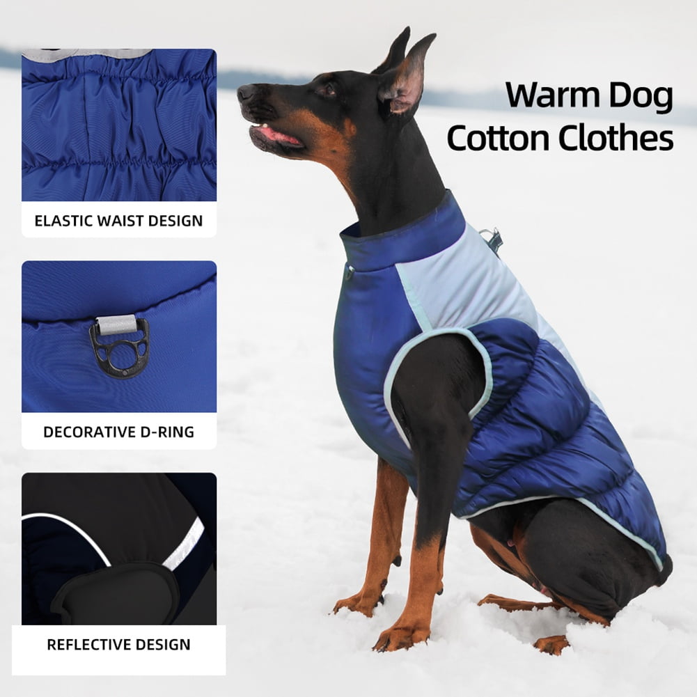 Extra Warm Dog Winter Coat Dog Jacket Reflective Dog Cold Weather Coats ...