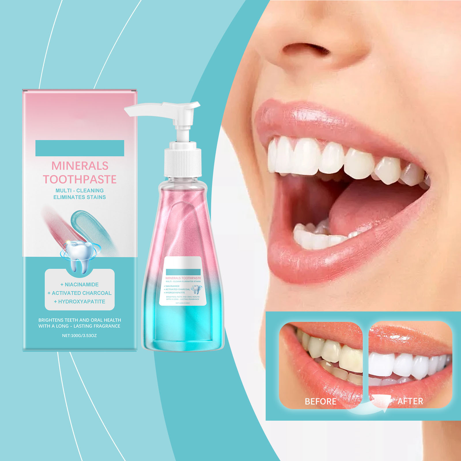 Extra Whitening Toothpaste Niacinamide Whitening Toothpaste Deep Cleans ...