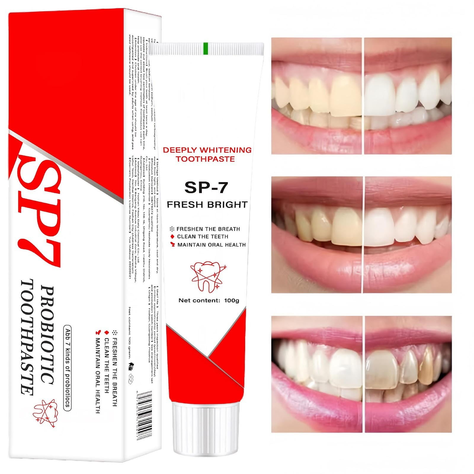 Extra Whitening Toothpaste Toothpaste White Teeth, Probiotic Whitening ...